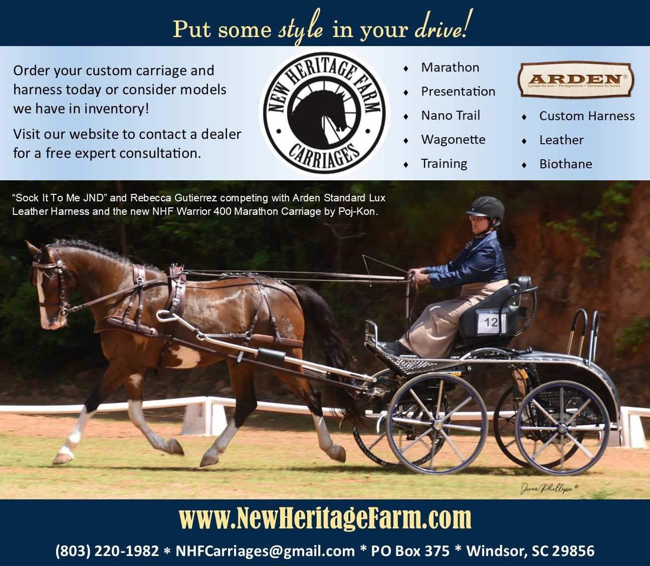New Heritage Farm Carriages – NHF Poj-Kon Carriage & Arden Harness USA ...