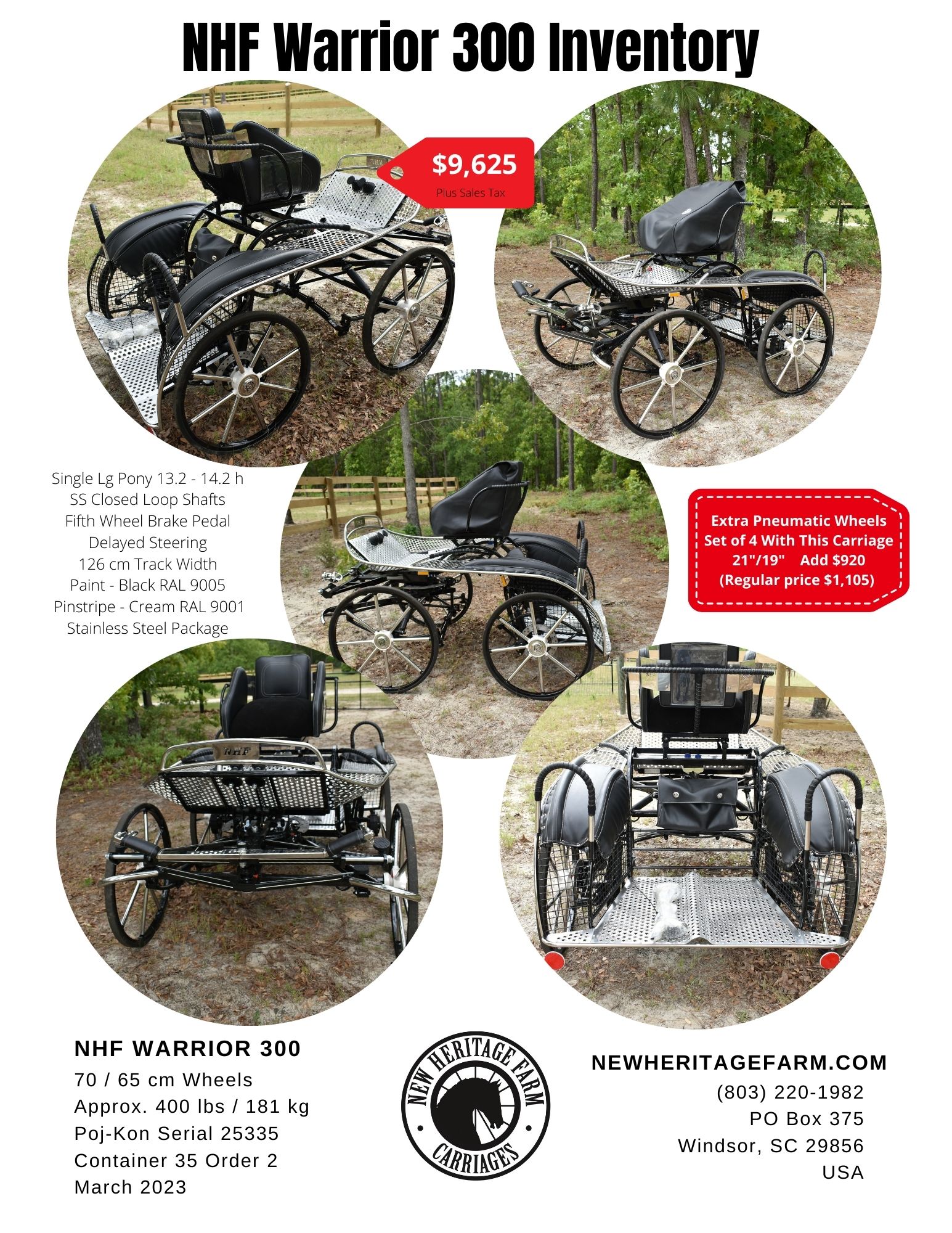 In Stock – New Heritage Farm Carriages